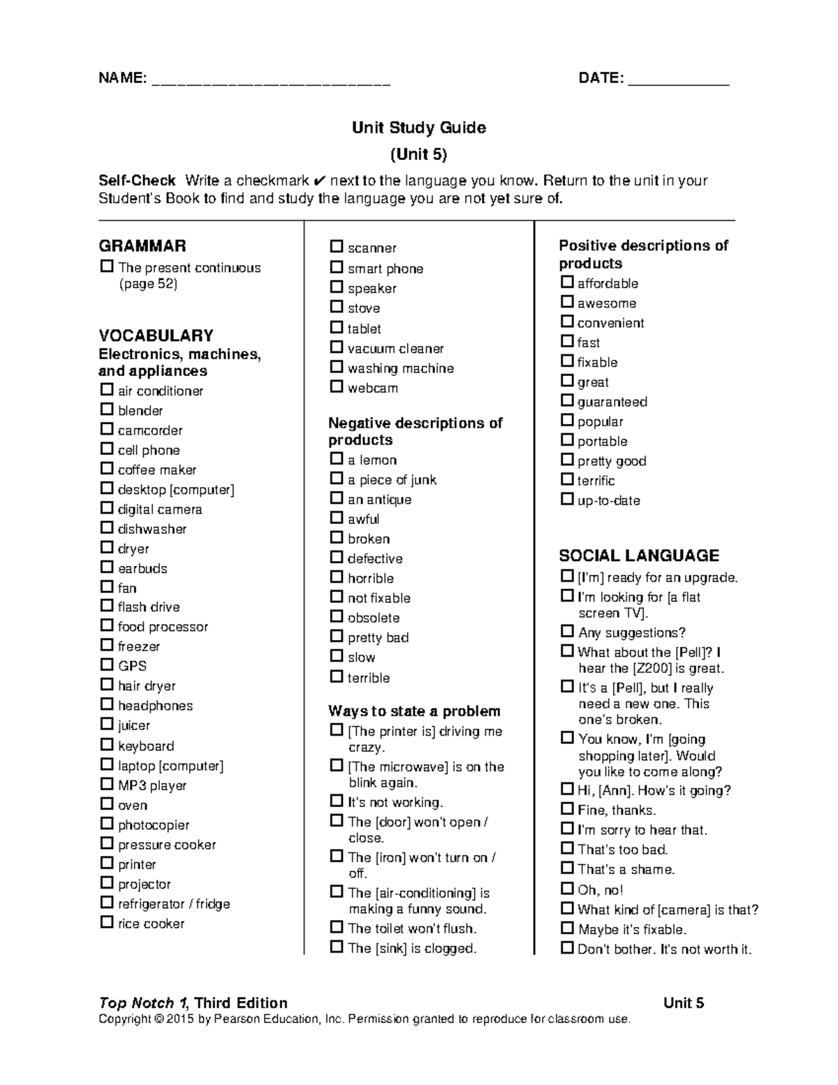 UNIT 05 Unit Study Guide - NAME: ____________________________ DATE ...