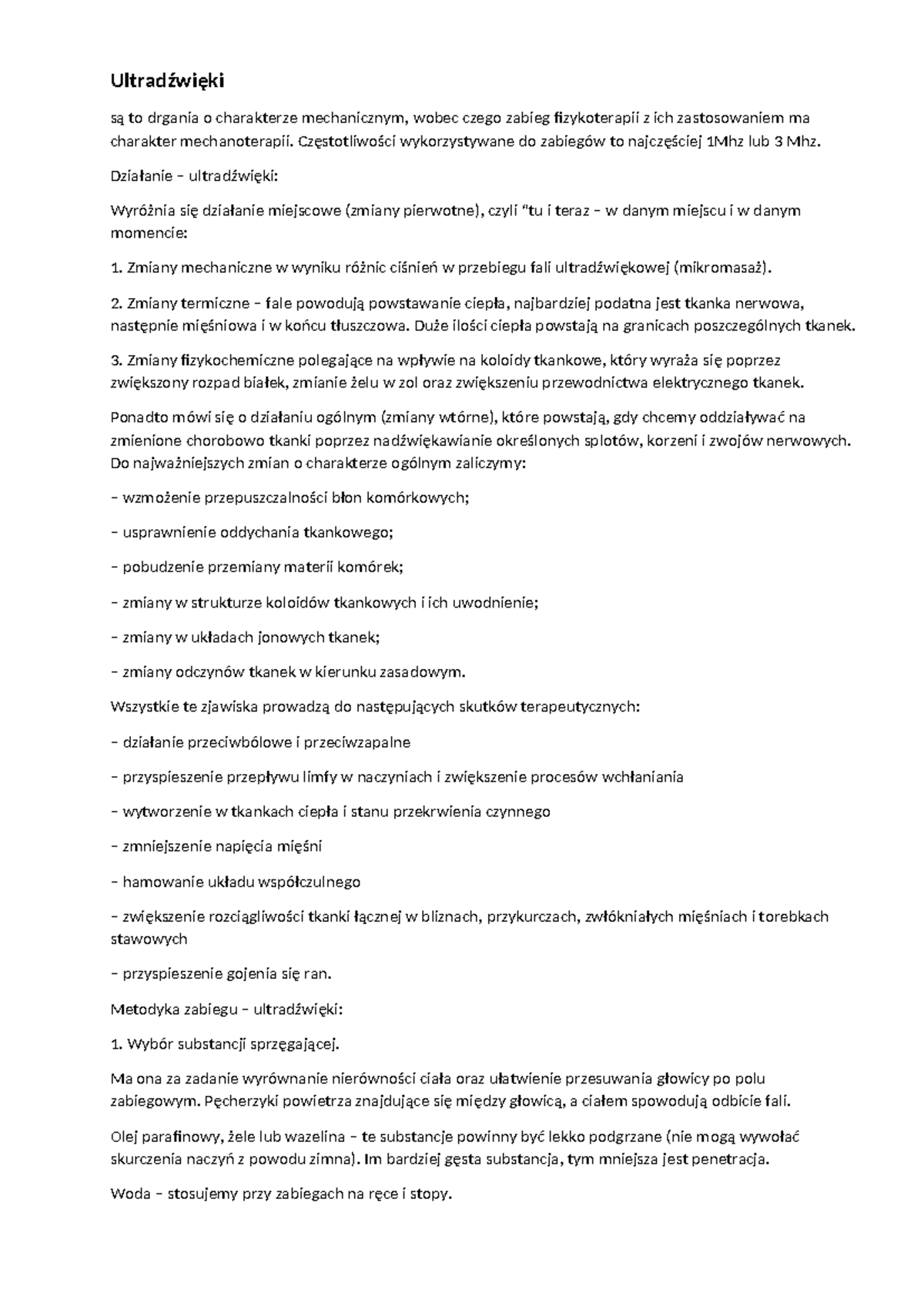 Ultradźwięki - Ultradźwięki są to drgania o charakterze mechanicznym ...