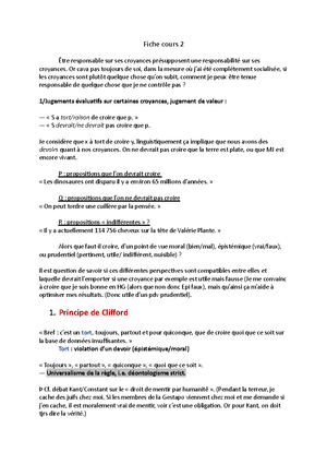Fiche cours 1 - Philosophie de la connaissance Cours 1 Qu’est-ce qu’une ...