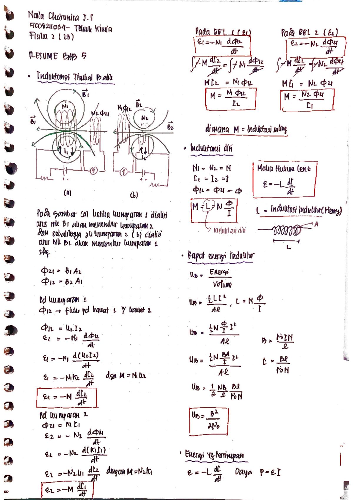 Resume BAB 5 Fisika 2 - GGL Induksi - Physics - Studocu