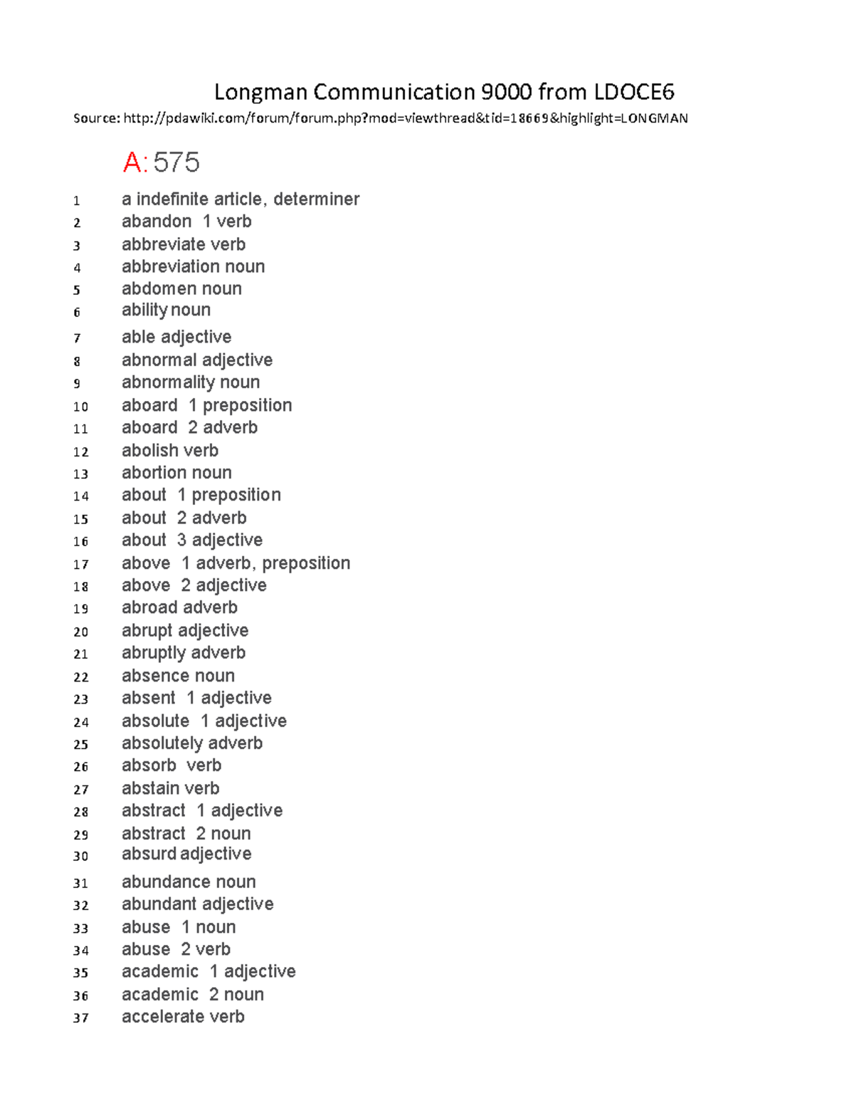 Longman Communication 9000pdf - A: 575 1 a indefinite article ...