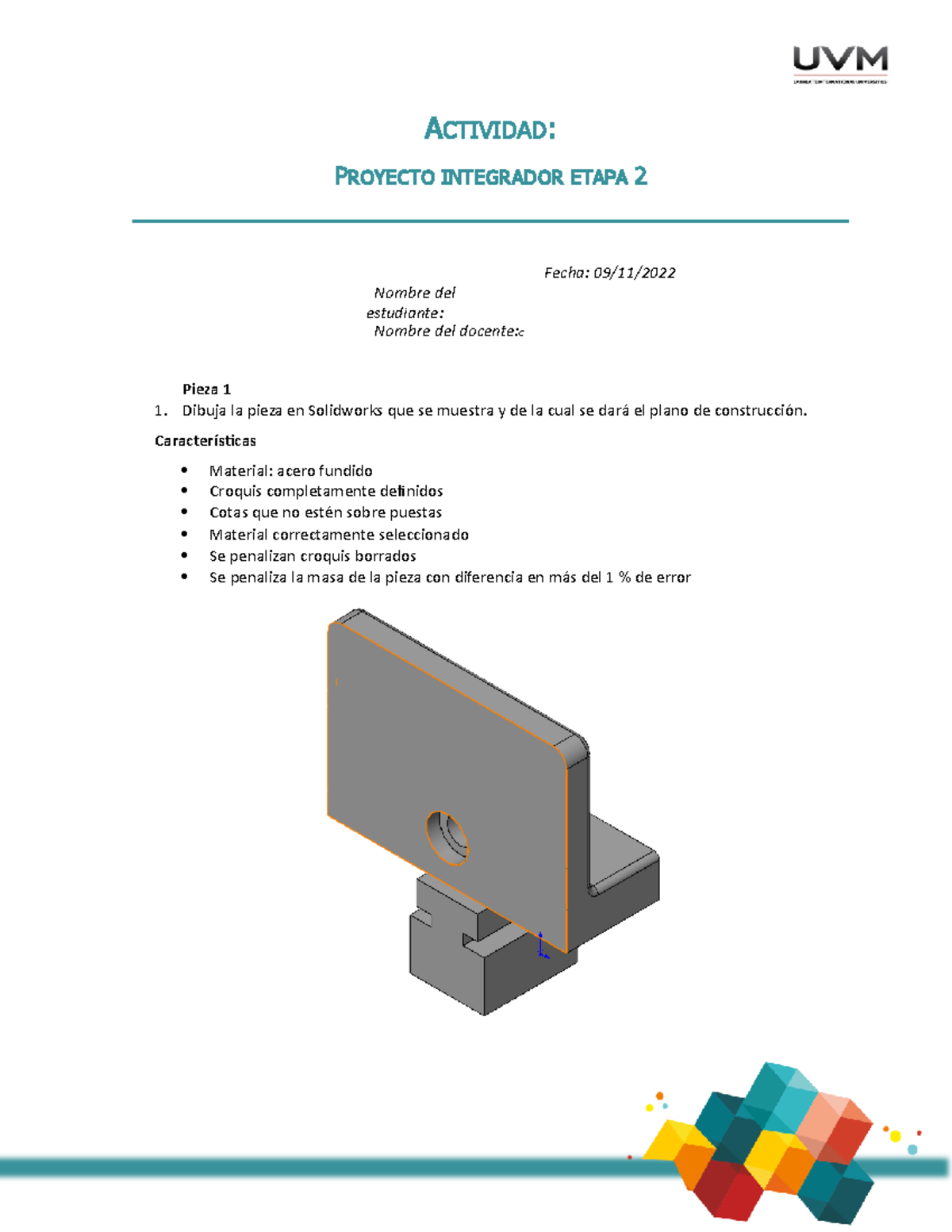 A6 - Actividad 6 de dibujo asistido por computadoras actividad de blackboard - ACTIVIDAD ...
