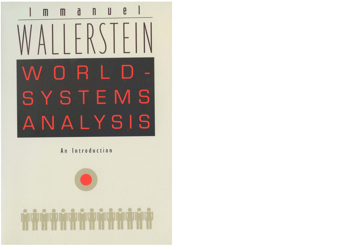 Wallerstein world systems analysis report 60 page journal article ...