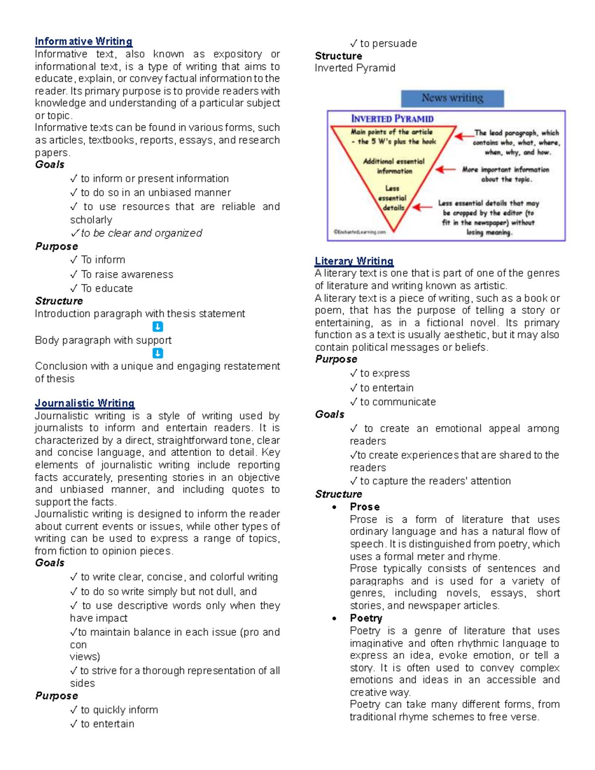 TEXT Types - lectures - Informative Writing Informative text, also ...
