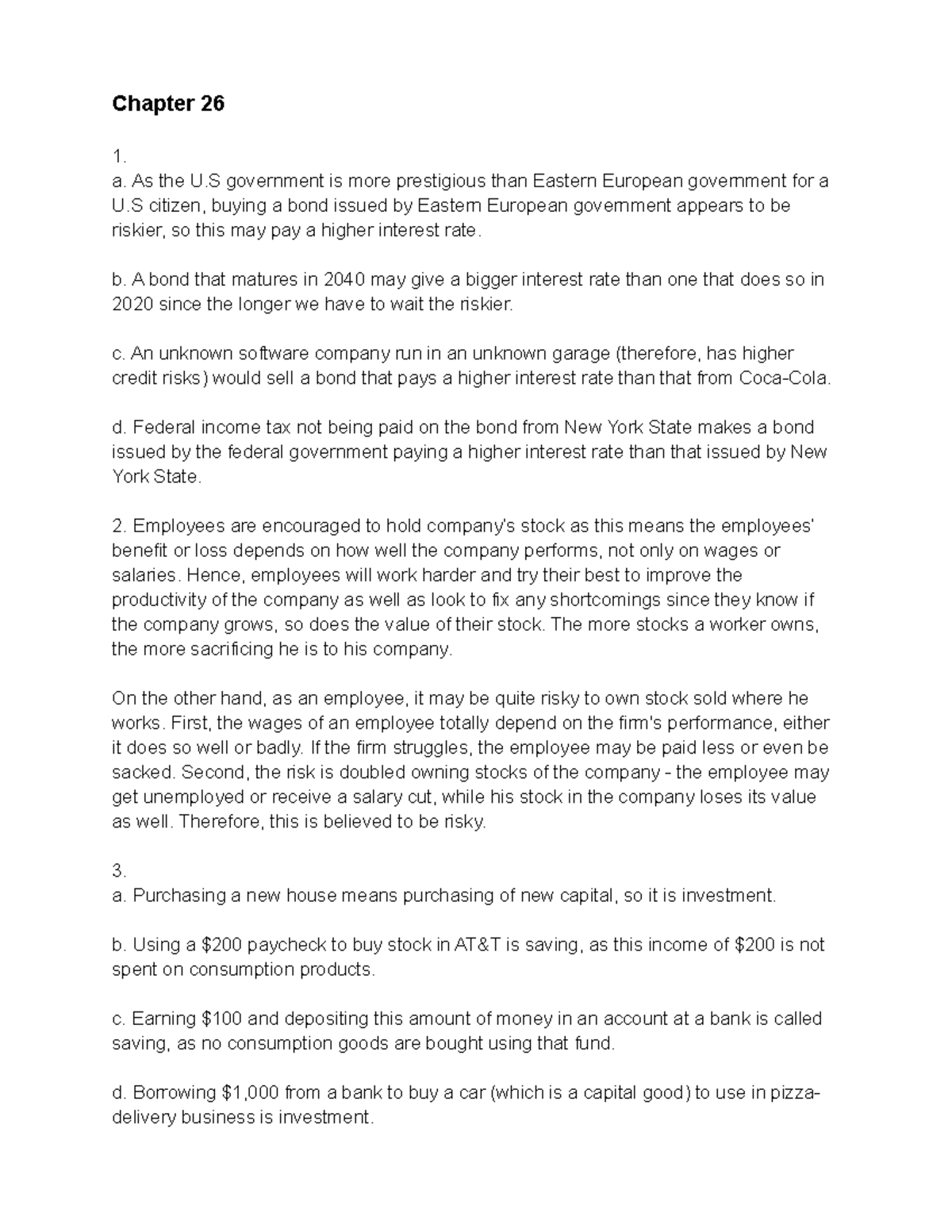 Chapter 26 - Homework for Principles of Economics - NEU - Studocu