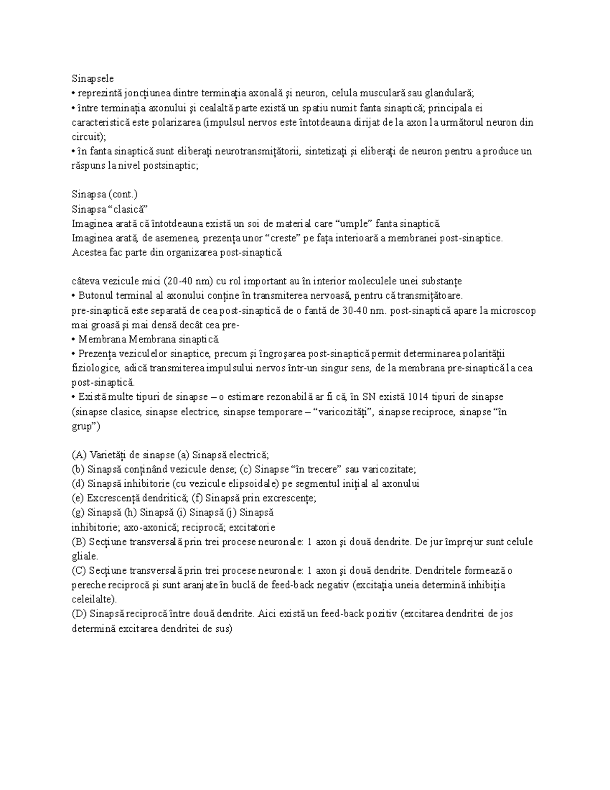 Sinapsaa - Summary Psihologie Sociala - Sinapsele dintre neuron, celula ...