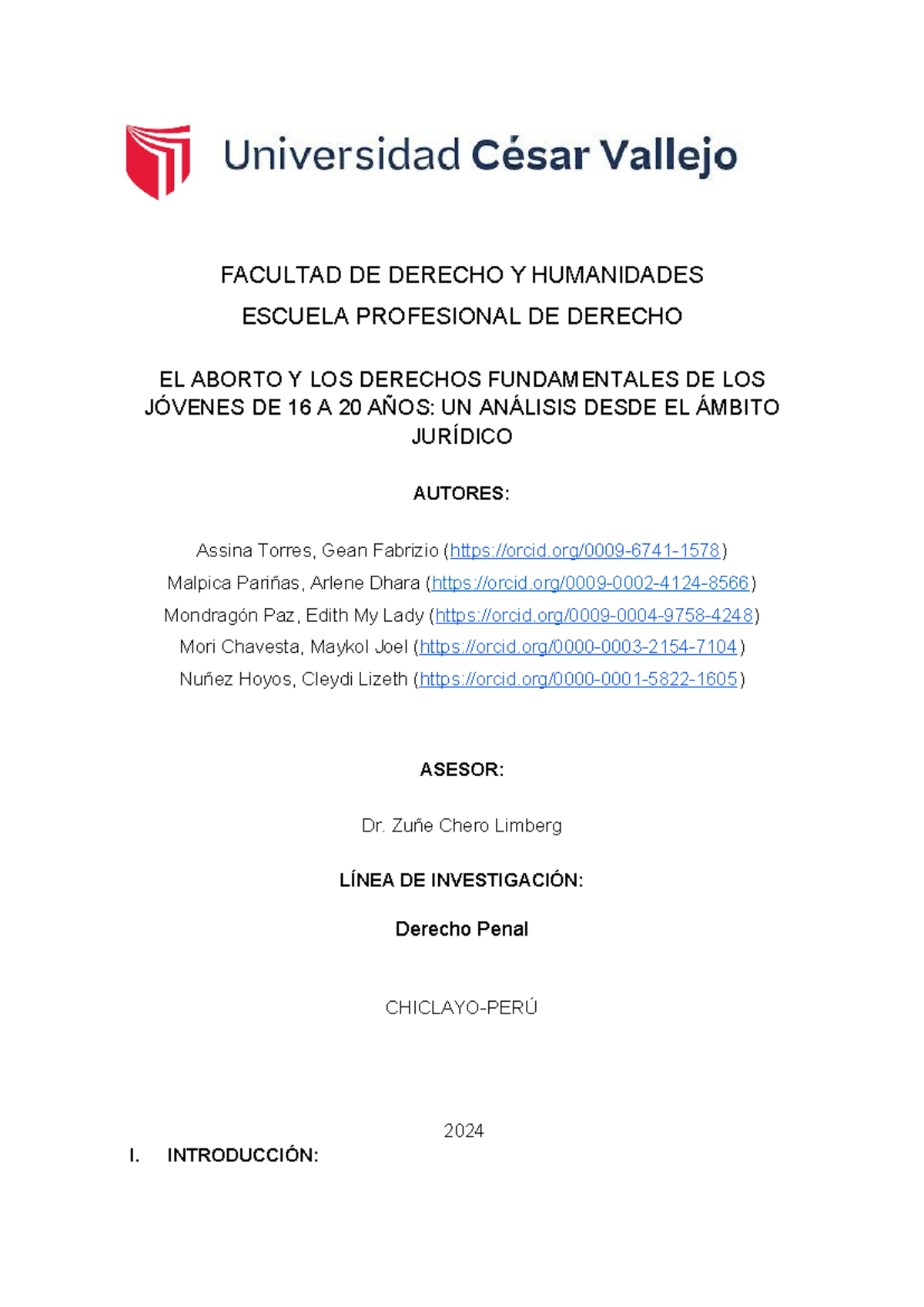 Facultad DE Derecho Y Humanidades - FACULTAD DE DERECHO Y HUMANIDADES ESCUELA PROFESIONAL DE ...