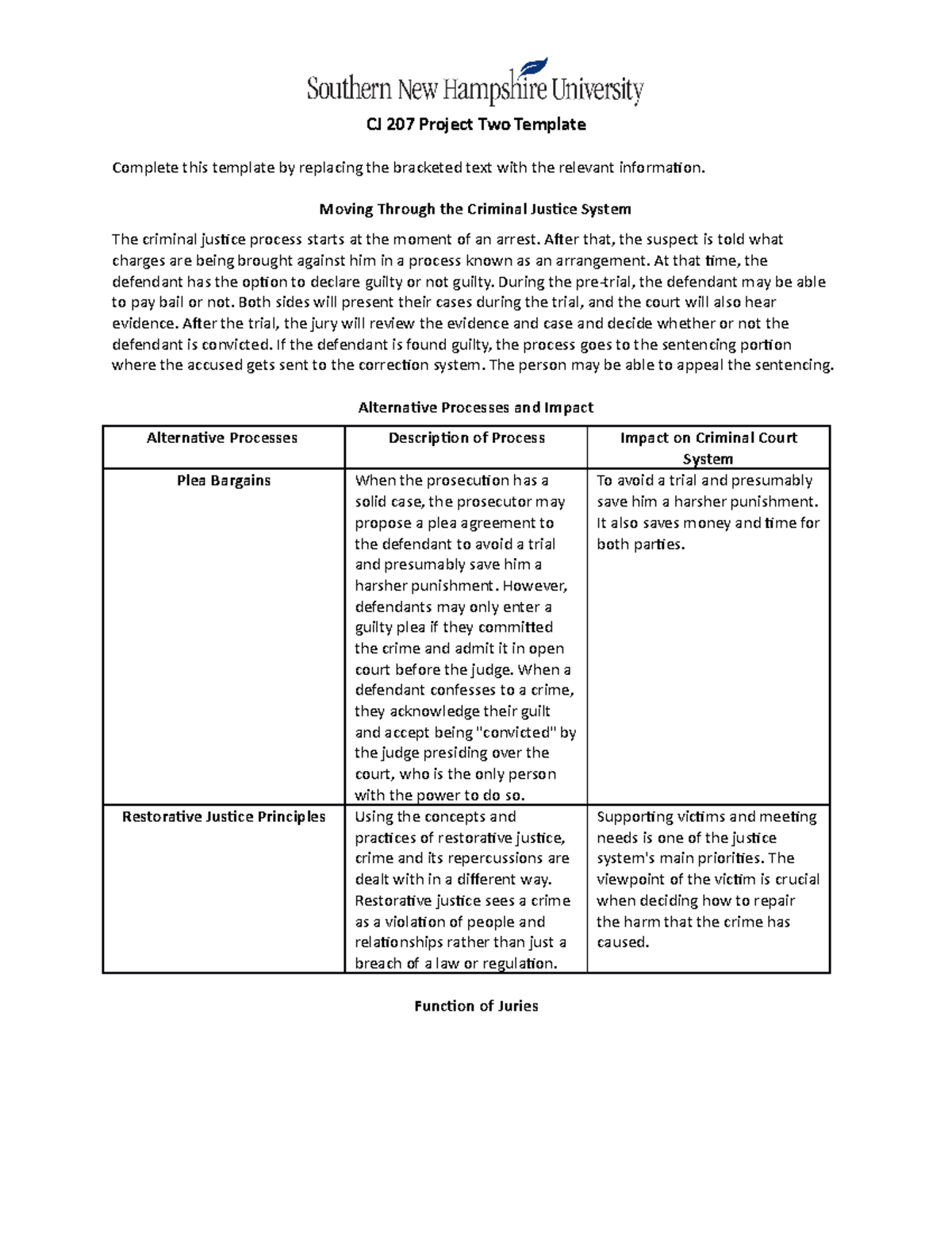 CJ 207 Project Two Template - CJ 207 Project Two Template Complete this ...