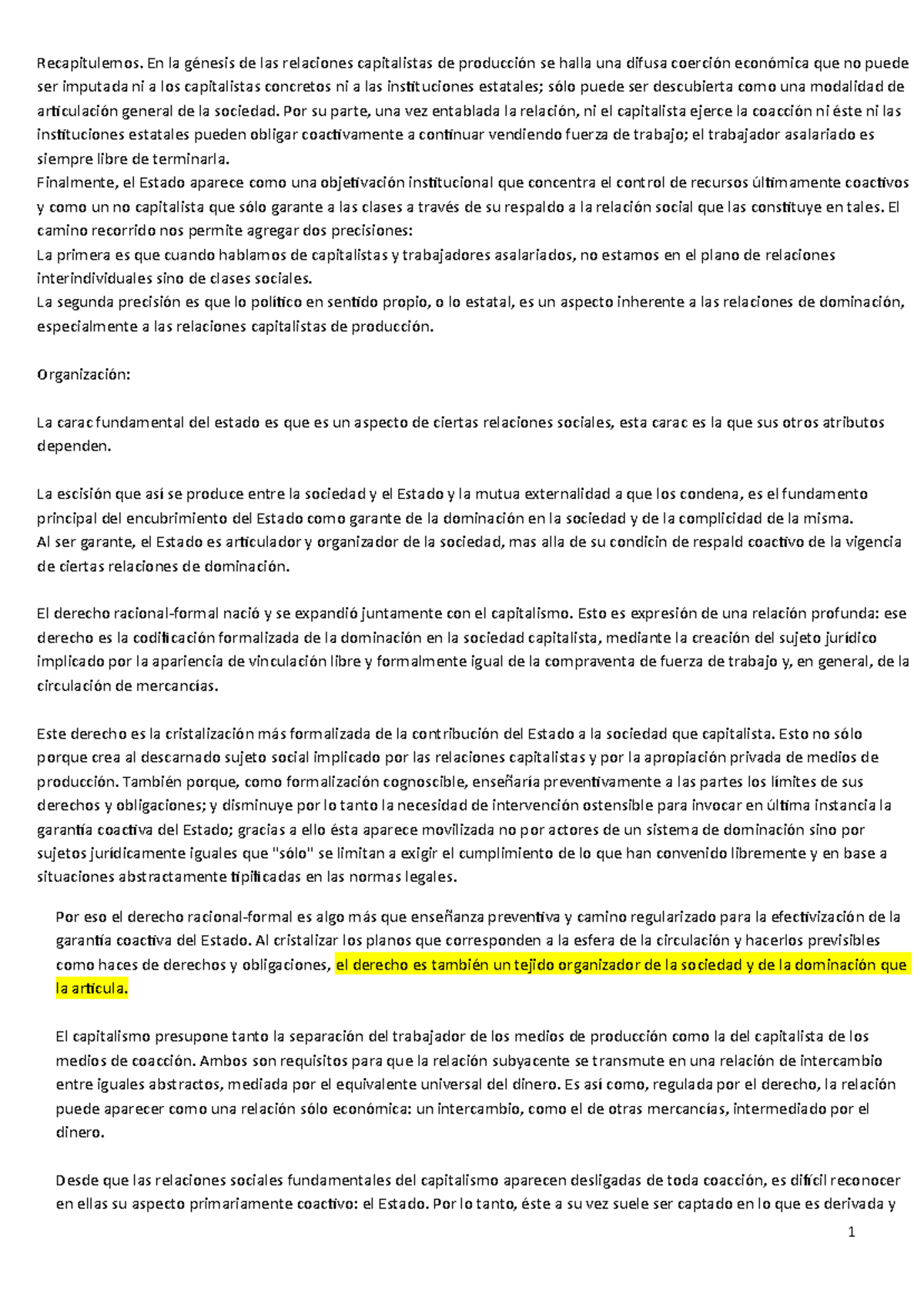 Odonnell - resumen - Recapitulemos. En la génesis de las relaciones ...