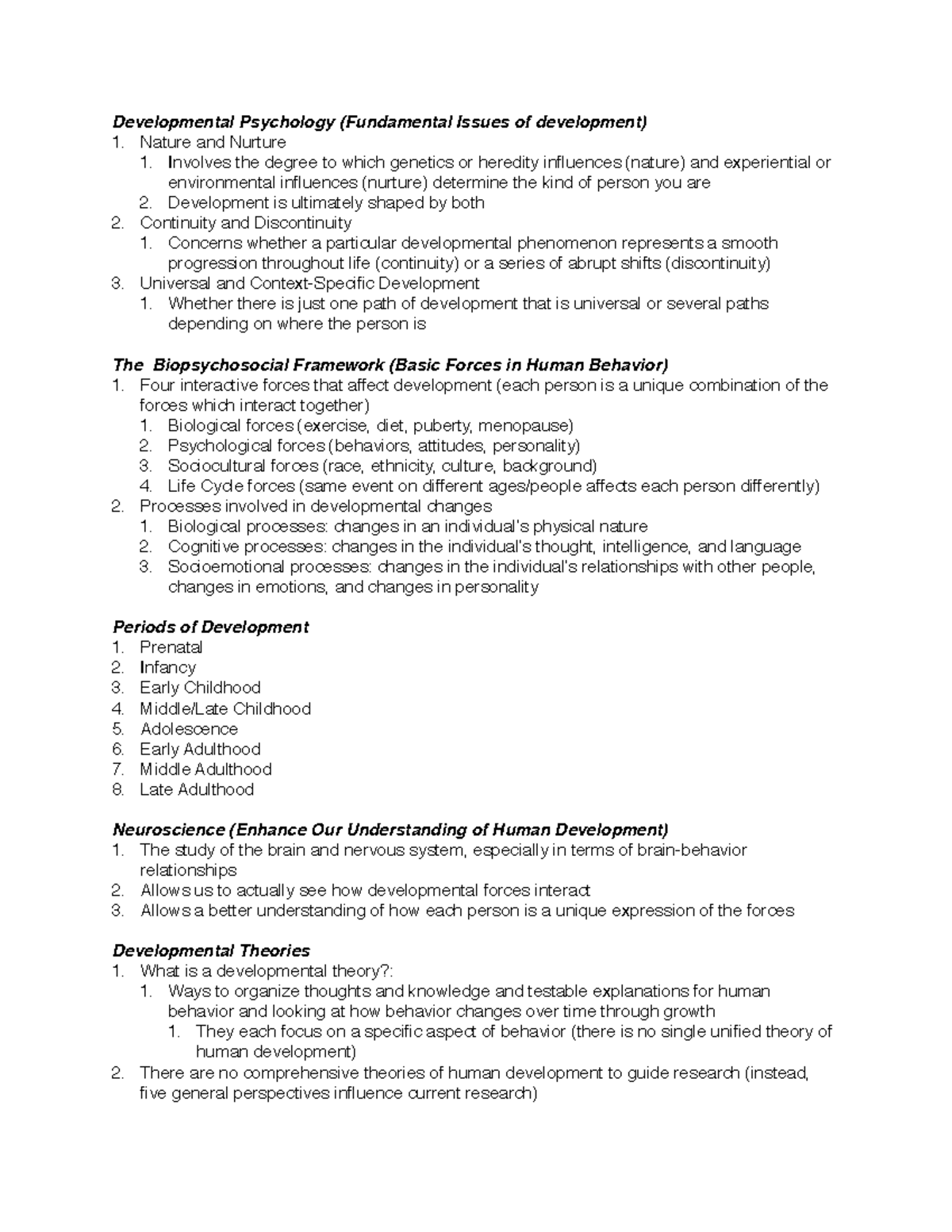Developmental Psych - Developmental Psychology (Fundamental Issues of ...