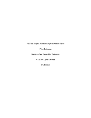 5-3 Final Project Milestone - Cyber Defense Paper Draft - 5-3 Final ...