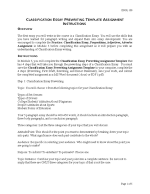 Classification essay 3 drivers - Classification Essay Final Draft Template Step 1 ...