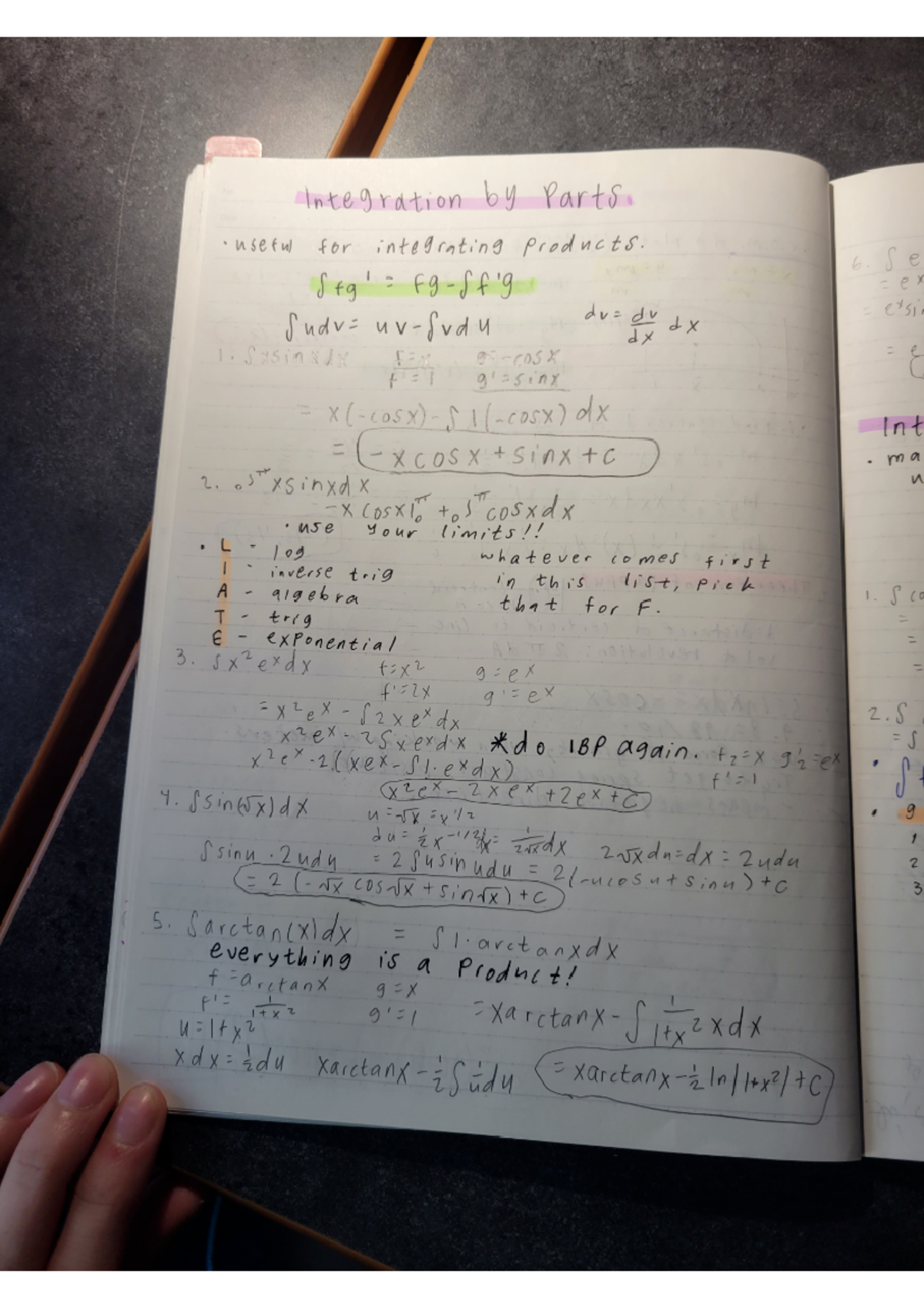 Integration - Calc 2- Jeffrey Hirst - Integration Parts useful for ...