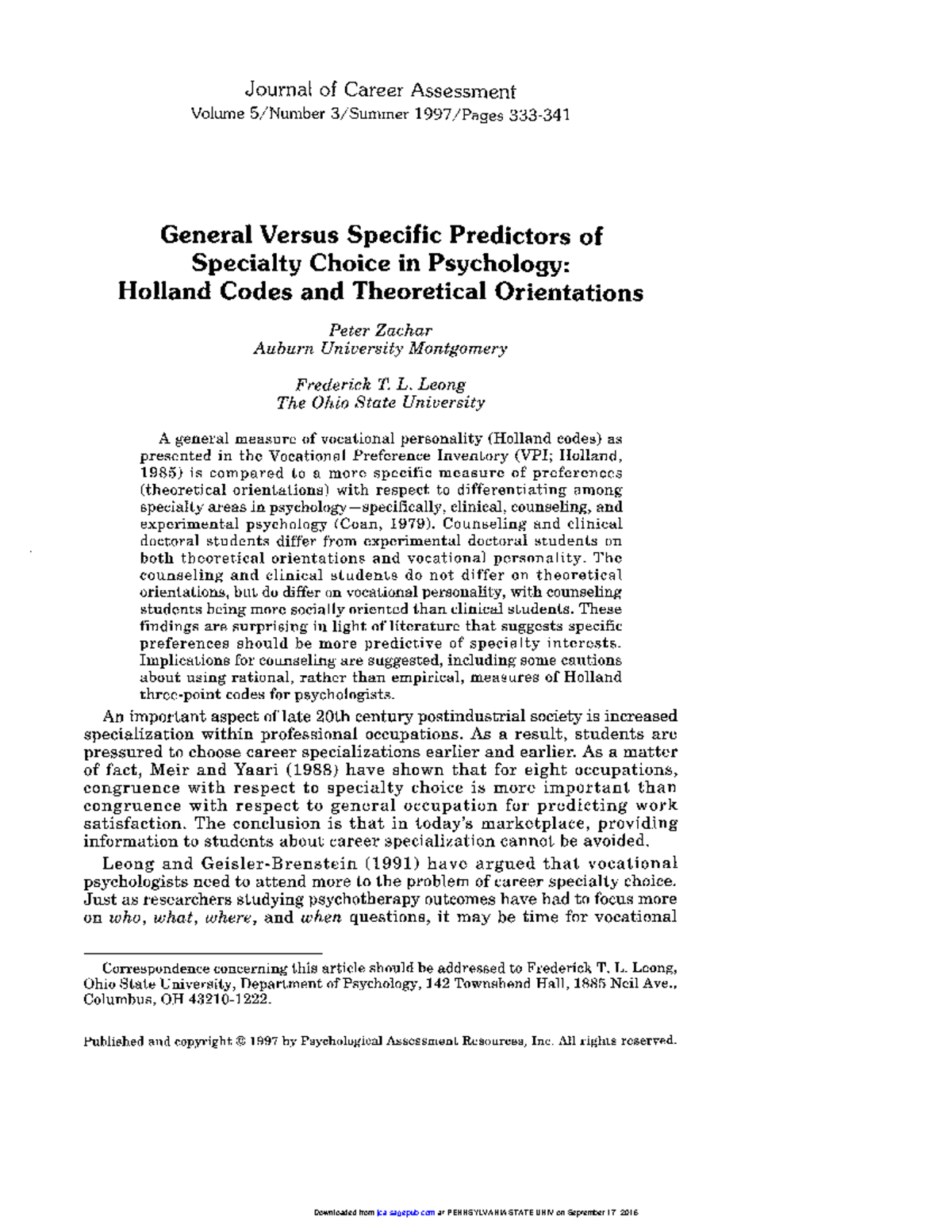 Holland code - câu hỏi trắc nghiệm dự đoán nghề nghiệp tương lai ...
