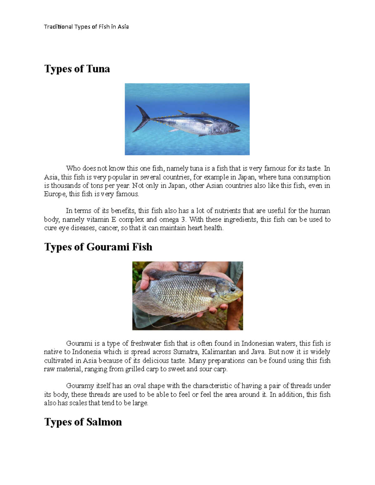 Traditional Types of Fish in Asia - Types of Tuna Who does not know ...