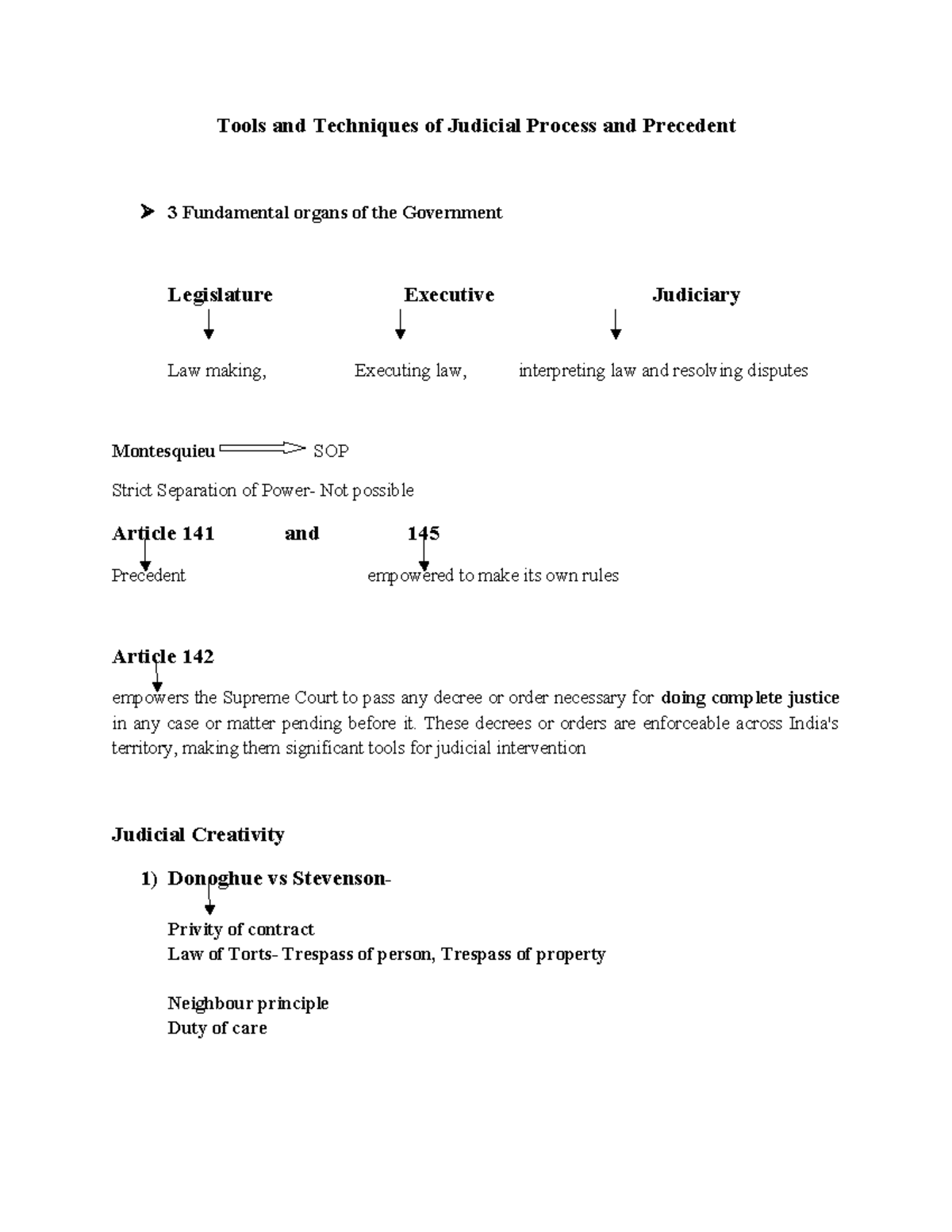Judicial process Seminar - Tools and Techniques of Judicial Process and ...