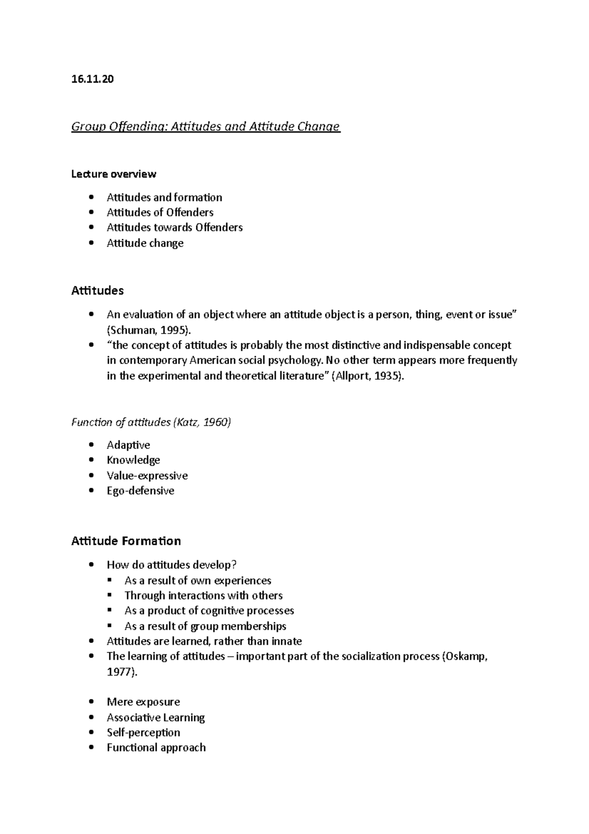 Attitudes and attitude changes - 16. Group Offending: Attitudes and ...