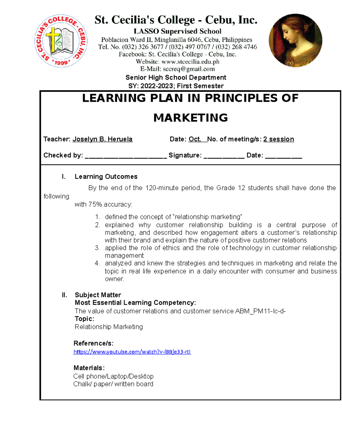 Managing the marketing effort (the marketing process) - Senior High ...