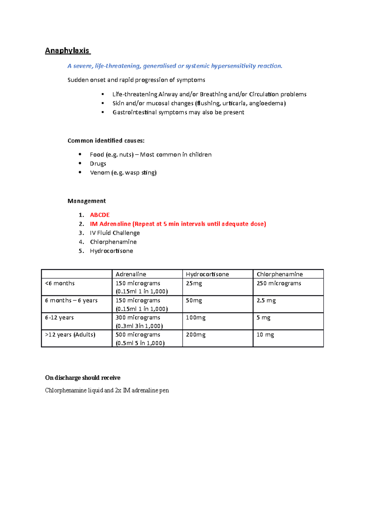 Paediatric Anaphylaxis - Anaphylaxis A severe, life-threatening ...