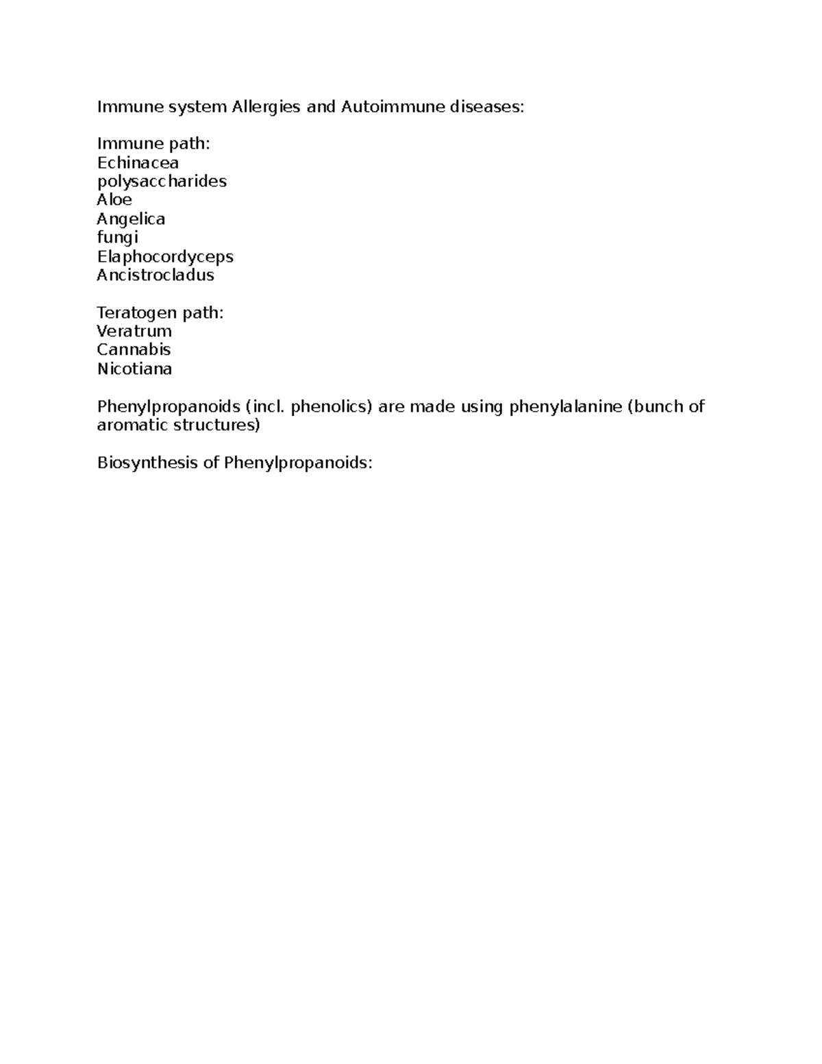 1st notes bot exam 3 - Immune system Allergies and Autoimmune diseases ...