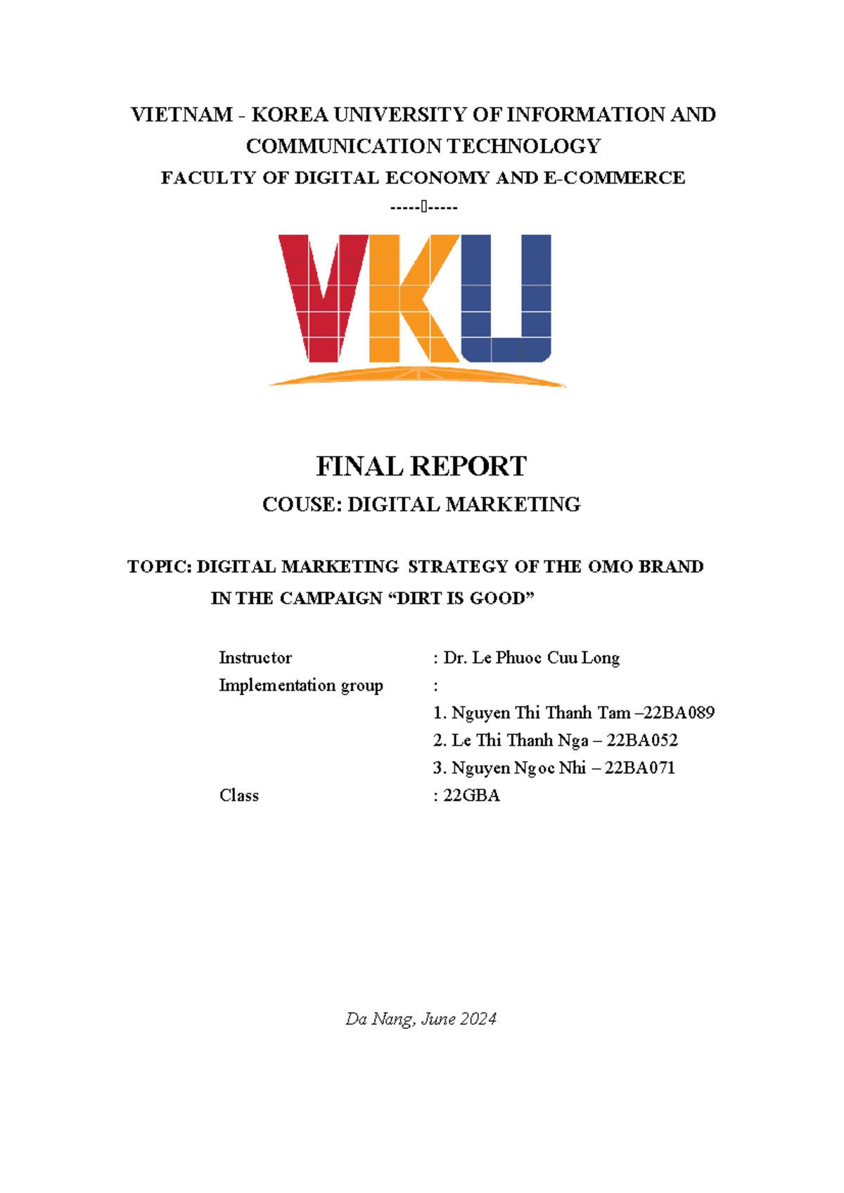 BÁO- Cáotaaaa - english nc - VIETNAM - KOREA UNIVERSITY OF INFORMATION AND COMMUNICATION ...