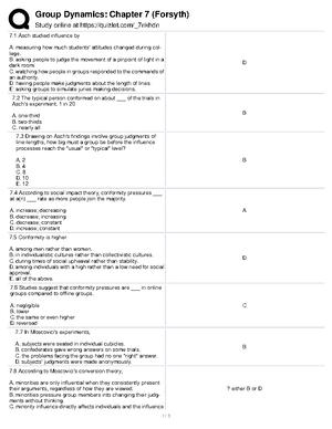 M5 - Group Dynamics - Group Dynamics Chapter 5 Study online at quizlet ...