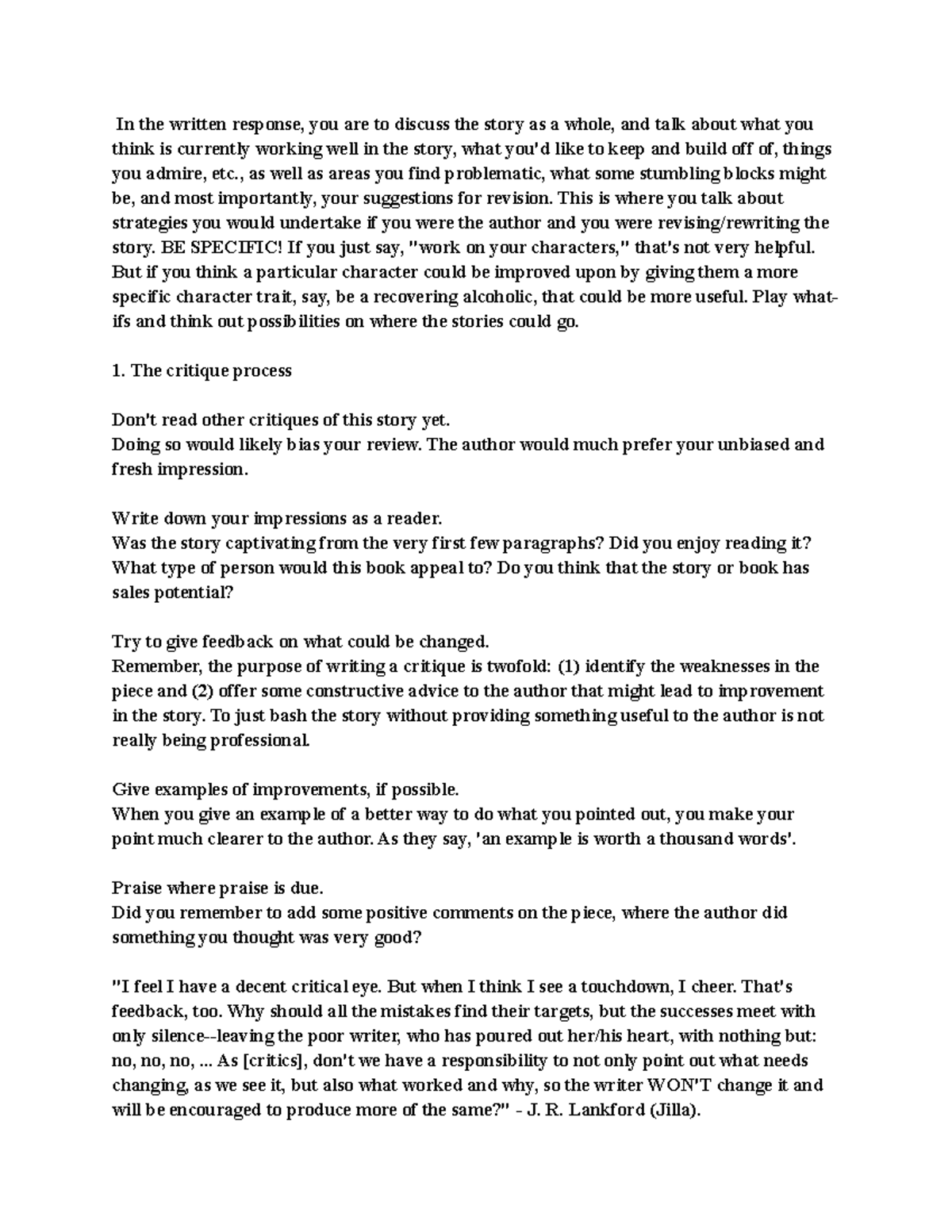 2021- Intro to Literature- Assignment - In the written response, you ...