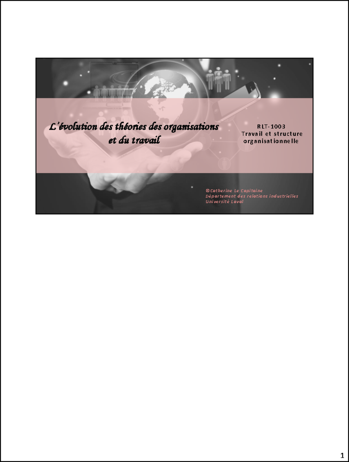 Diaporama de la séance 4 - R LT - 1 0 0 3 Trava i l e t st r u c t u r ...