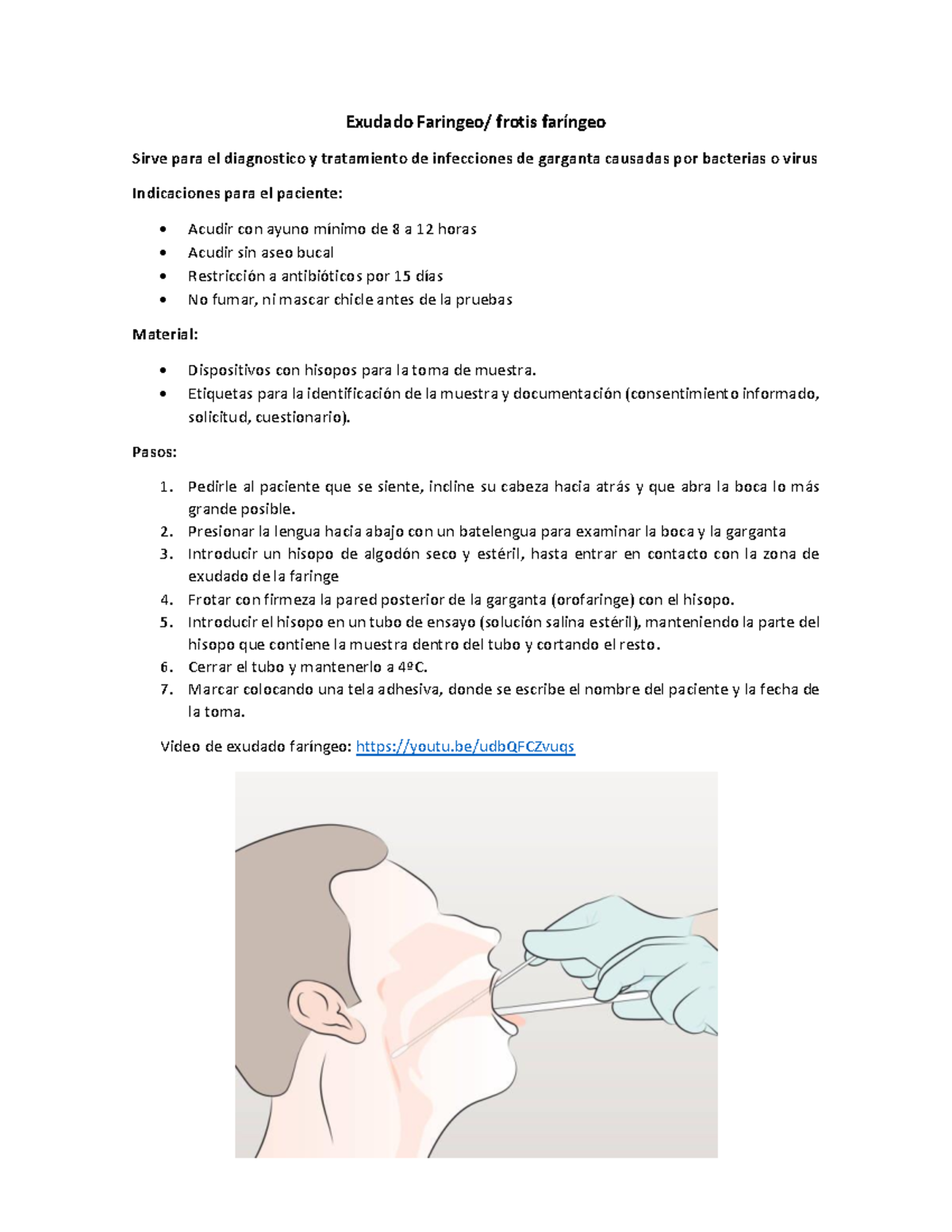 Orofaringe - Indicaciones para exudado faringeo - Exudado Faringeo ...