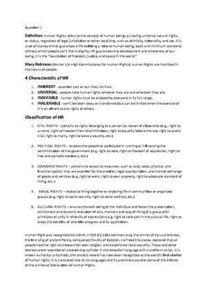 (W2) History of Human Rights - UHL2612 HUMAN RIGHTS LAW Week 2: History ...