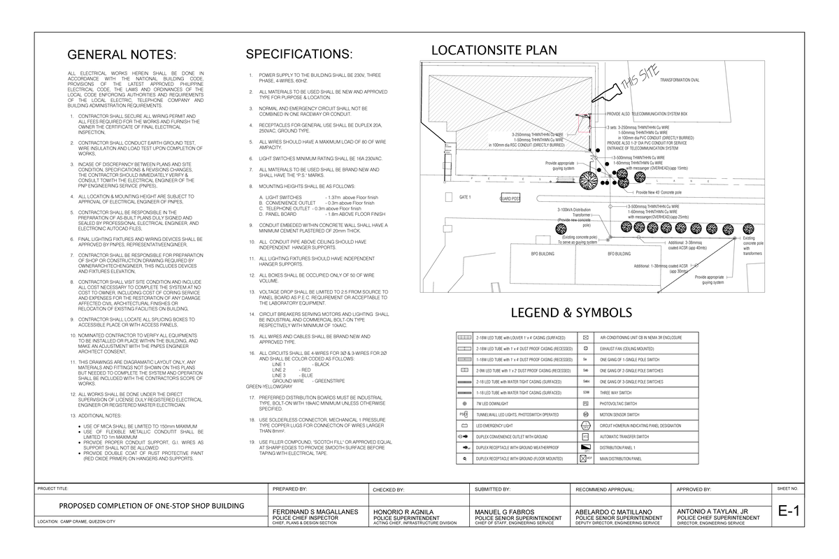 Electrical - 1. CONTRACTOR SHALL SECURE ALL WIRING PERMIT AND ALL FEES ...