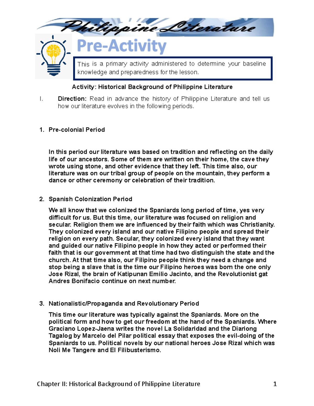 ACT 2 - sana maka tulong - Activity: Historical Background of ...