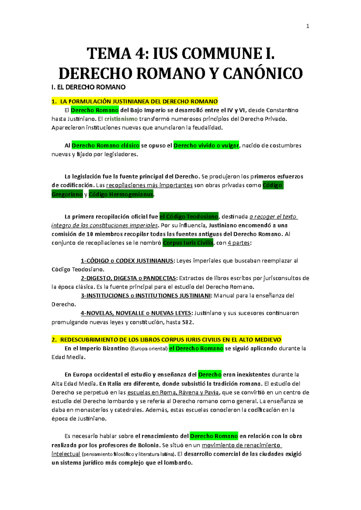 TEMA 4- IUS Commune I. Derecho Romano Y Canónico - TEMA 4: IUS COMMUNE ...