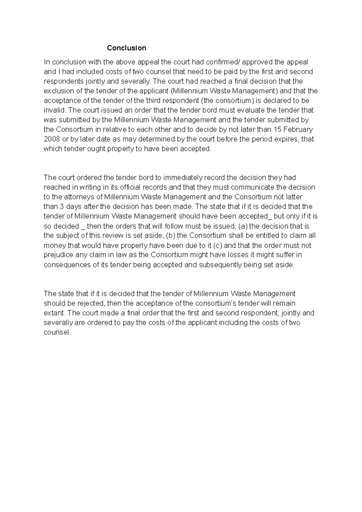 Conclusion - Notes,questions and answers - Conclusion In conclusion ...