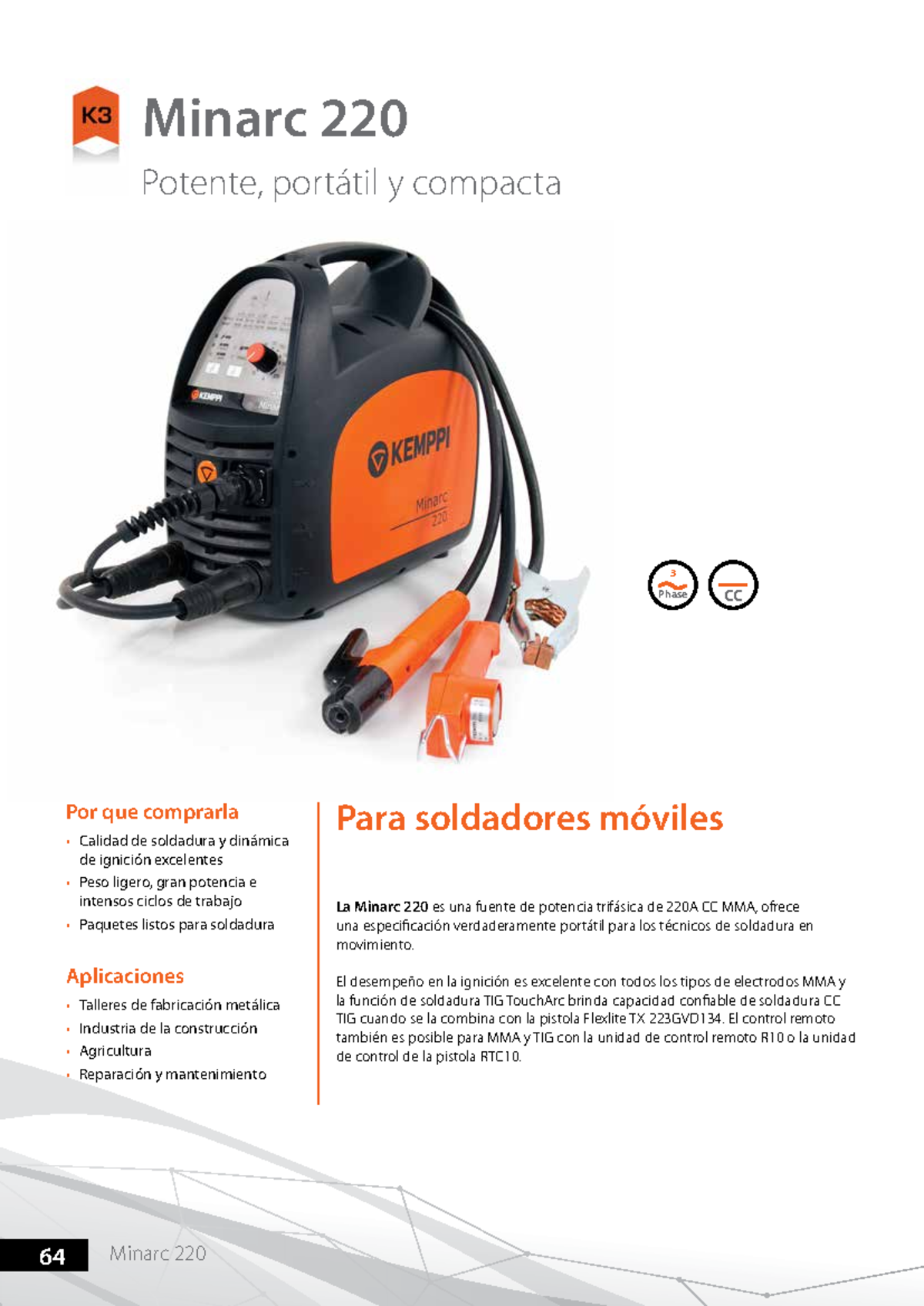 Ficha Tecnica Minarc 220 - Phase CC 3 La Minarc 220 es una fuente de ...