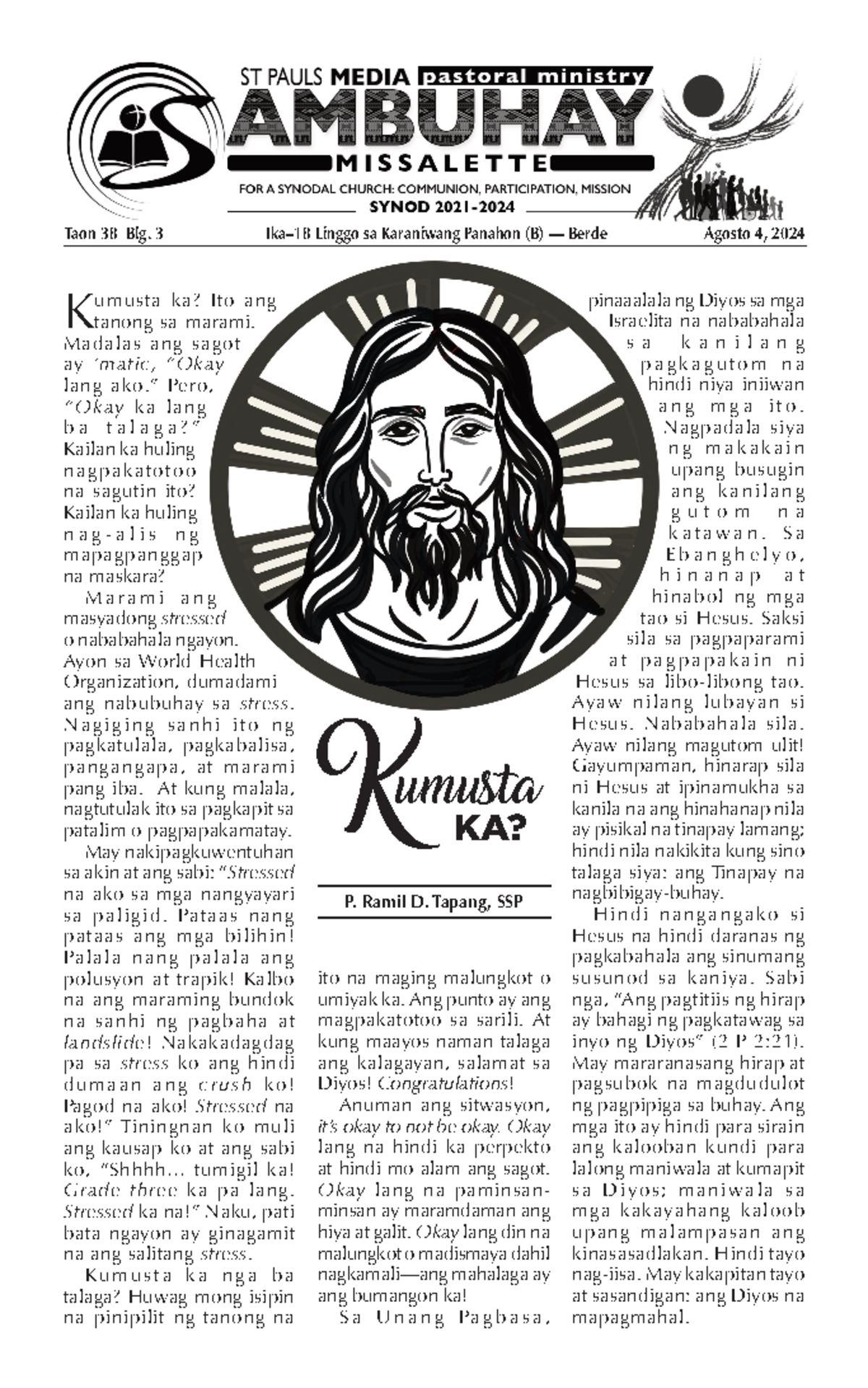 Agosto 4, 2024 - Ika-18 Linggo sa Karaniwang Panahon - Taon 38 Blg. 3 Ika–18 Linggo sa ...