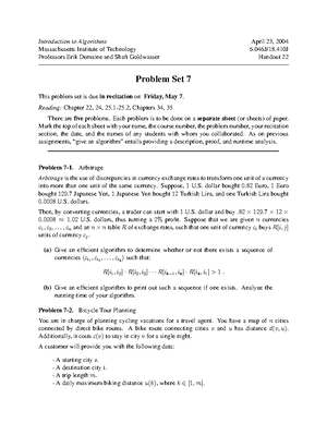 MIT6 006F11 ps1 sol - Pset - Introduction to Algorithms: 6 ...