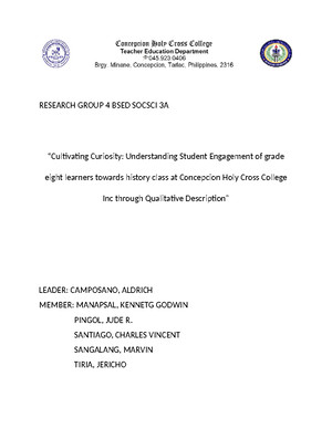 4. Rationale of the Study - PRACTICAL RESEARCH 1 Rationale of the Study ...