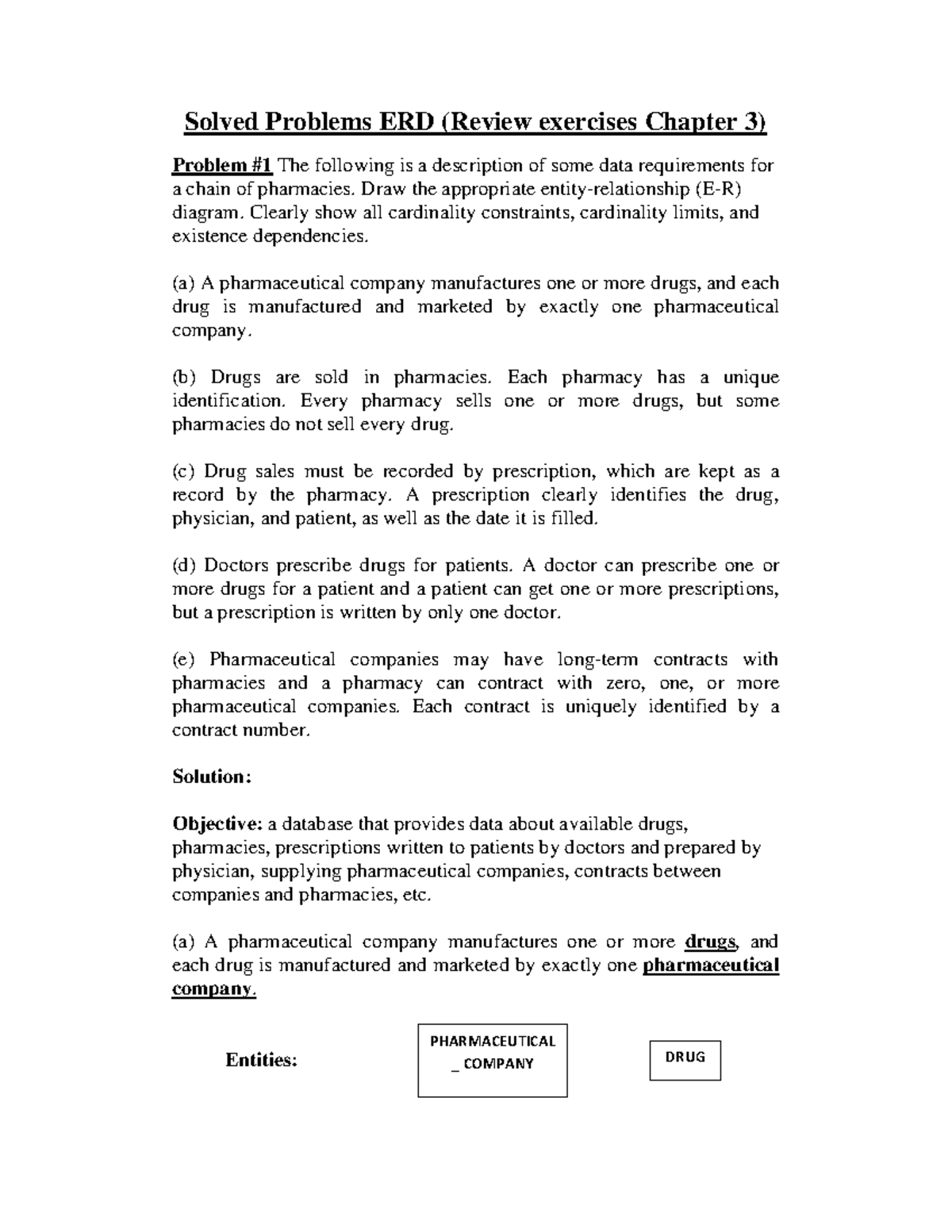 Complete solved problems in erd - Solved Problems ERD (Review exercises ...