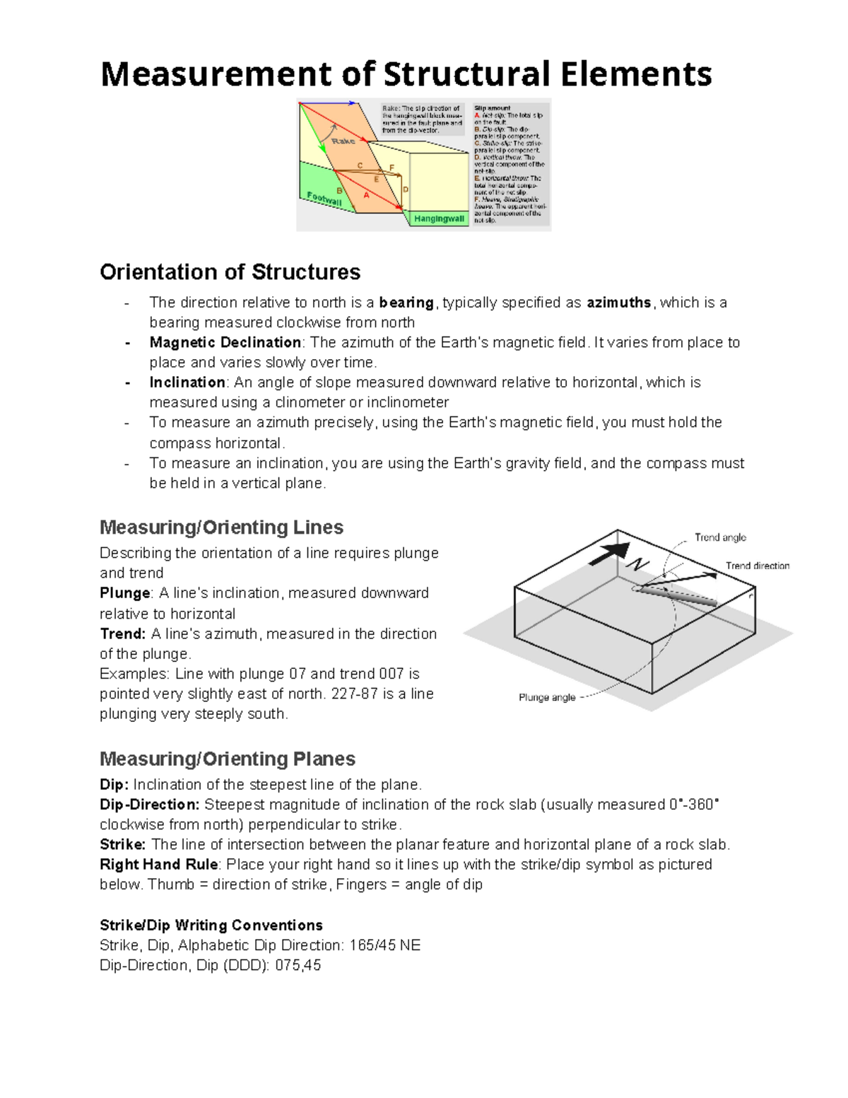 Measurements of Structural Elements - Measurement of Structural ...