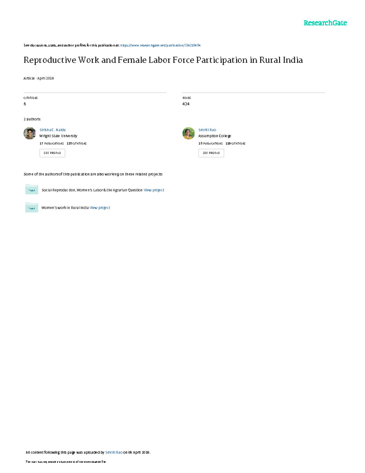 Reproductive labor feminist theory and practice - See discussions ...