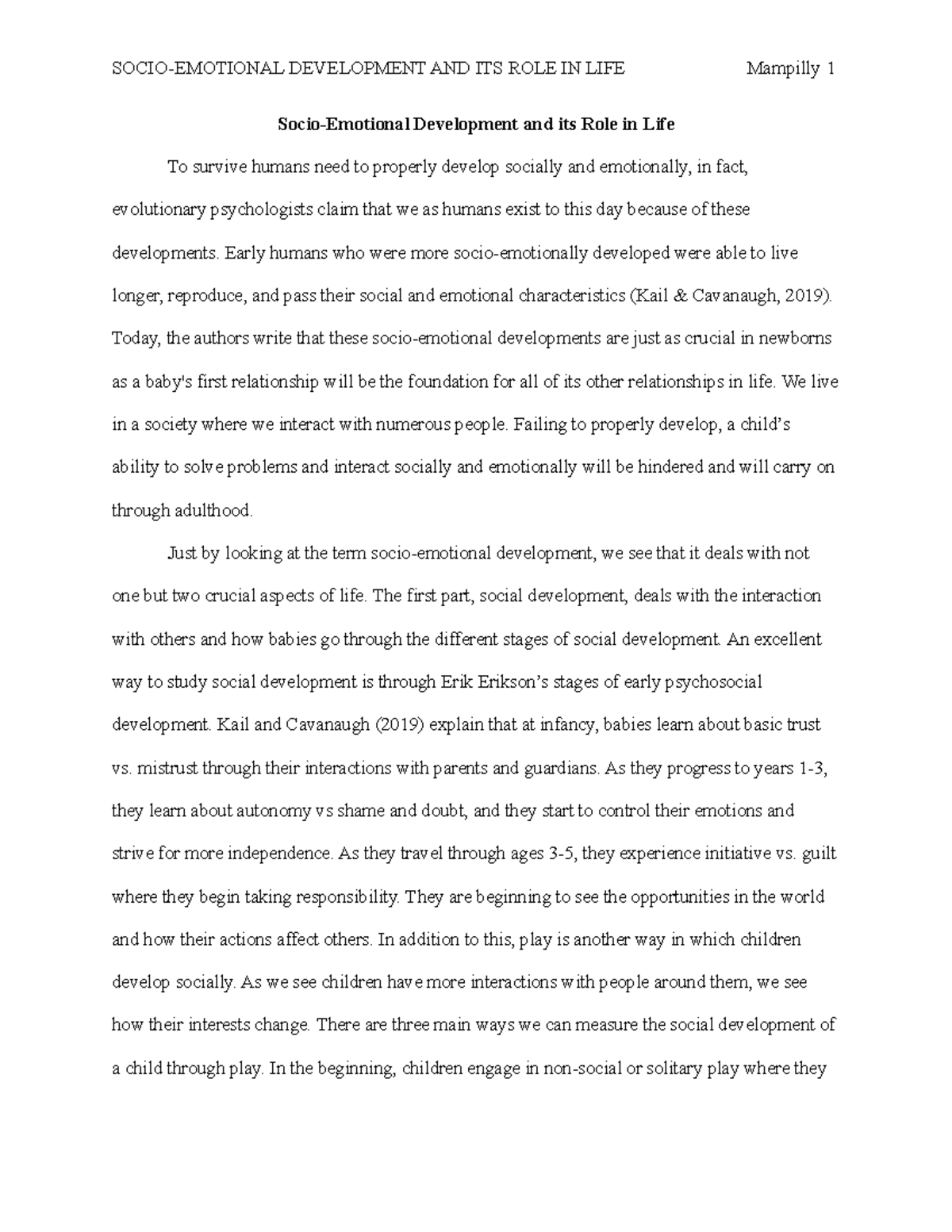 Essay # 2 What is Socio-Emotional Development and Why is it Important ...