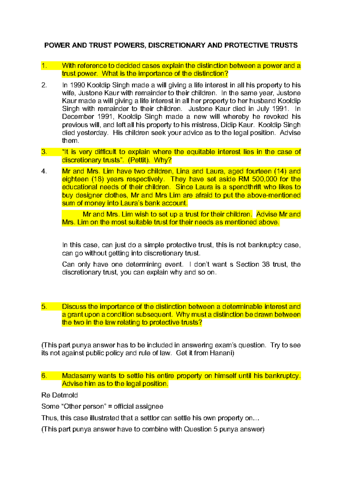 Tutorial 4 Power AND Trust Powers - POWER AND TRUST POWERS ...