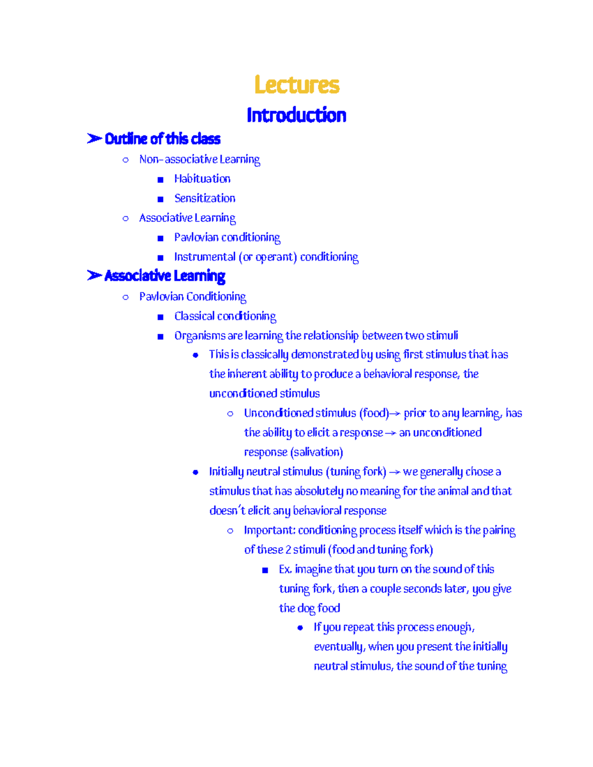 PSY 116 Midterm Notebook - Lectures Introduction Outline of this class ...