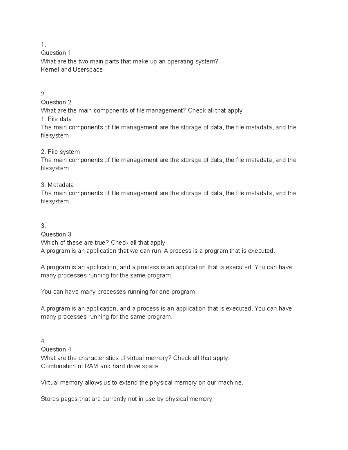 It 2 unit one vocabulary - 1. Question 1What are the two main parts ...