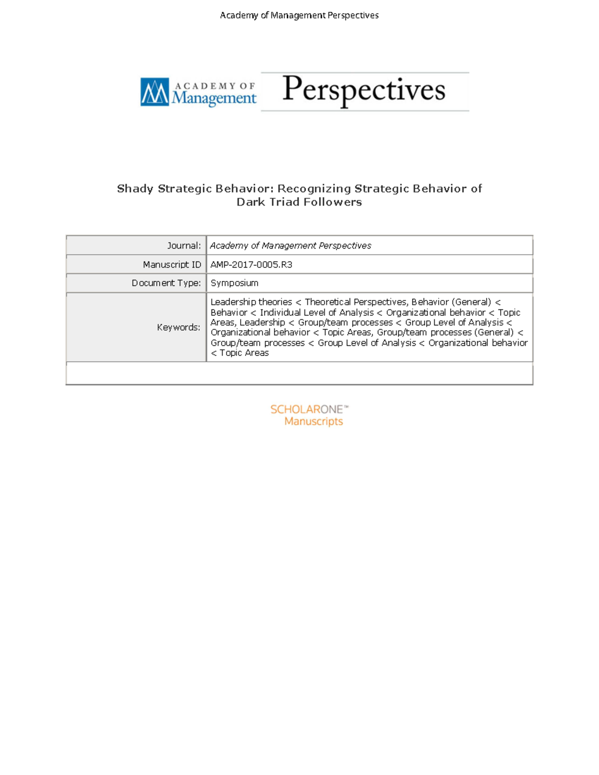 2017-Schyns et al-Recognizing Strategic Behavior of Dark Triad Follower ...
