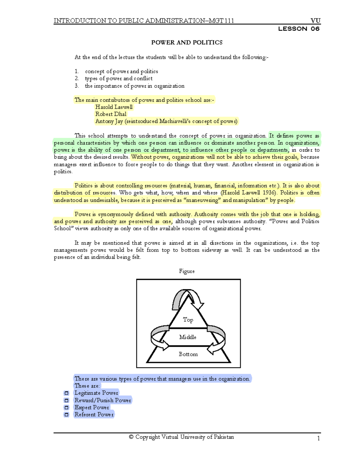 Lesson 06 Power And Politics done - Warning: Popup annotation has a ...