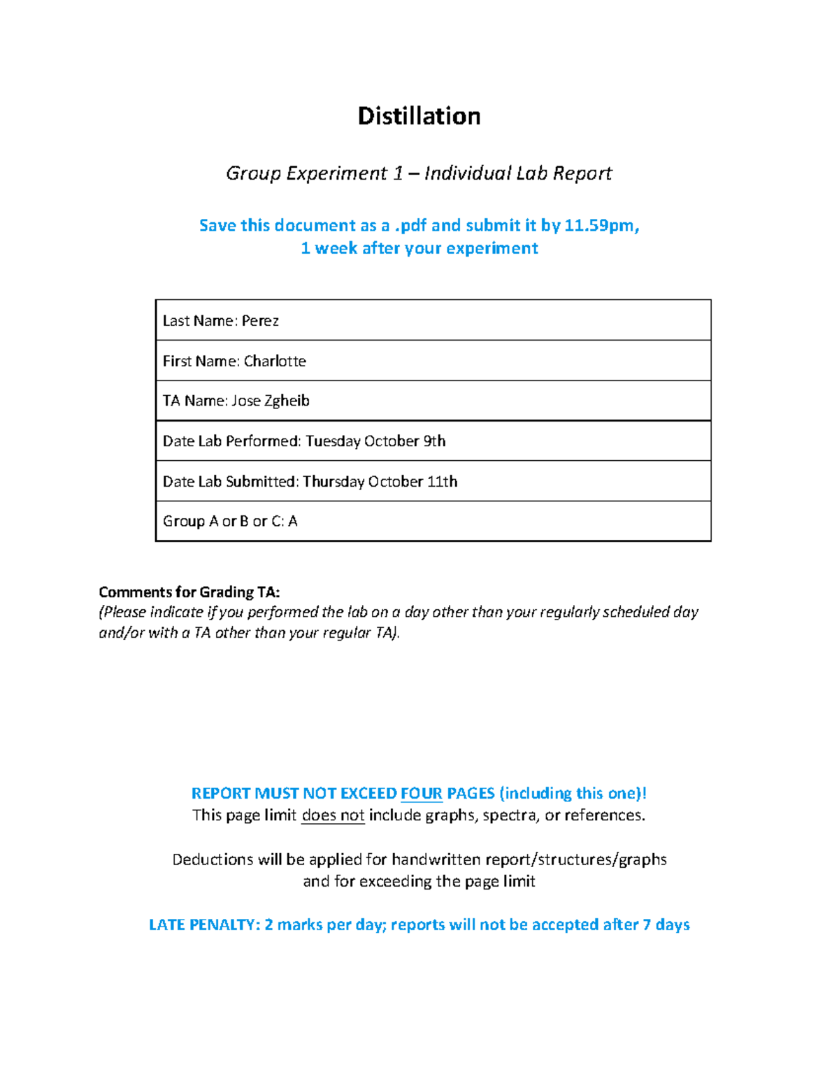 Report-sheet-distillation -pdf - Distillation Group Experiment 1 ...
