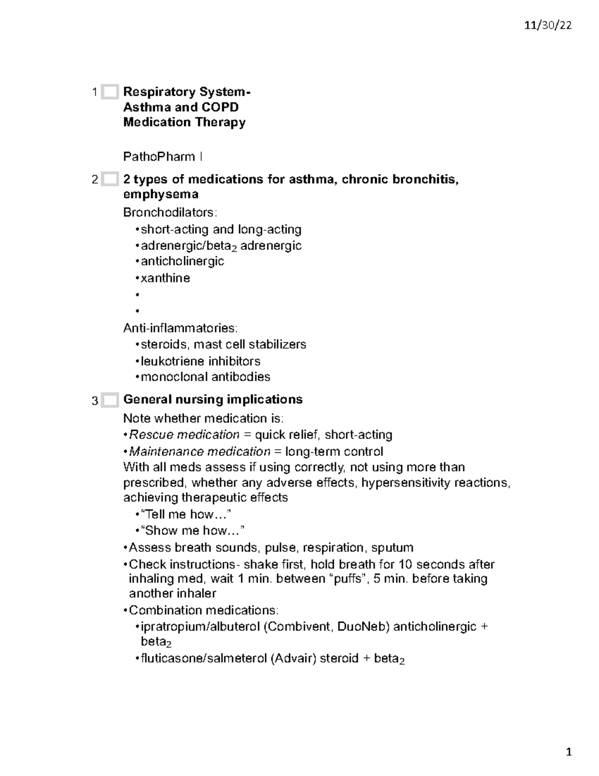 Asthma COPDmed notes 239 - 11/30/ 1 Respiratory System- Asthma and COPD ...