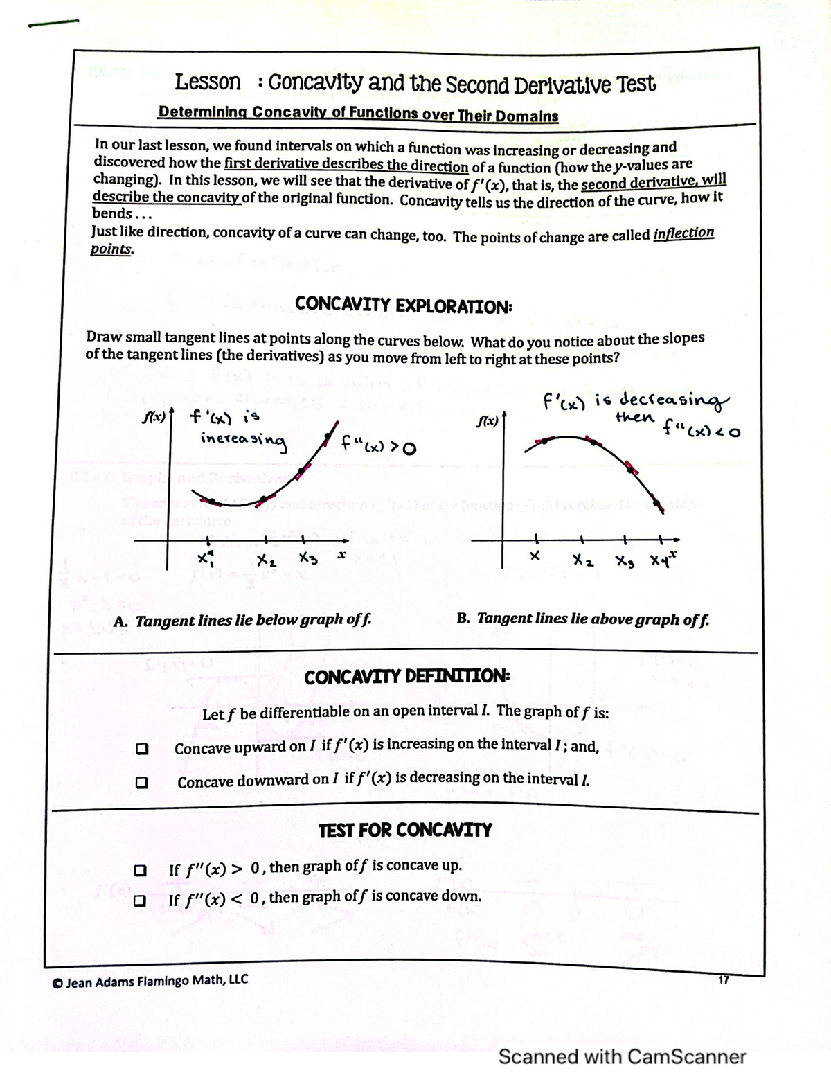 Calculus concavitysecond derivative test - MATH 150 - Studocu